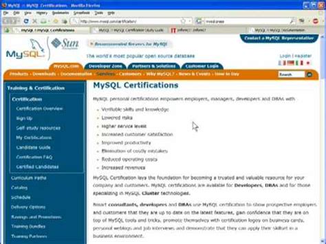 MySQL Certification Programs YouTube