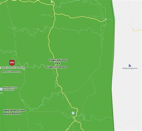Map For Imbali Safari Lodge Kruger National Park
