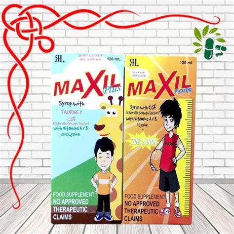 Maxil Forte Maxil Plus Vitamin B A Cgf Lysine Zinc Iron