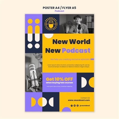 팟캐스트 포스터 템플릿 듣기 무료 Psd 파일