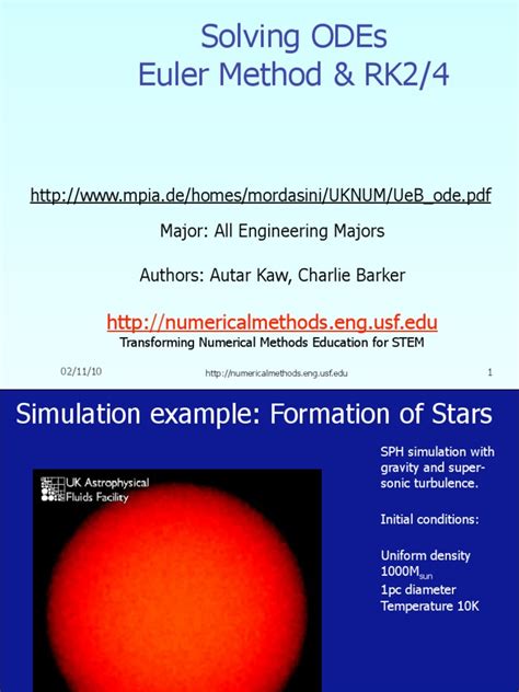 Lecture 03 Ode Pdf Physics Algorithms