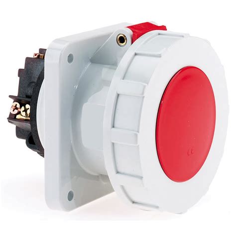 Ip44 And Ip67 Panel Mounting Socket Outlets Straight 63a 400v 5p Ip67 Panel Mounting Socket