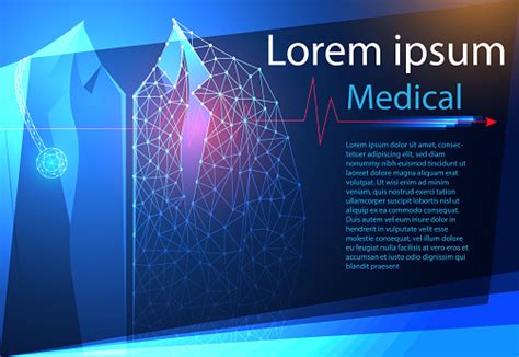 추상 건강 의학 구성 의사 디지털 기술 개념 현대 의료 기술 치료 의학에 안녕 기술 미래 파란색 배경 서식 파일 웹 디자인 또는
