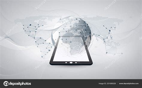 Digital Network Connections Technology Background Cloud Computing