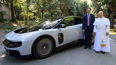 Clerical Whispers Pope Leo Gets To See Ferraris First Electric Vehicle