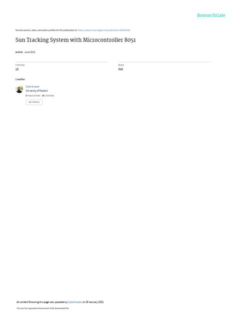 Sun Tracking System With Microcontroller 8051 Pdf Analog To Digital Converter Microcontroller