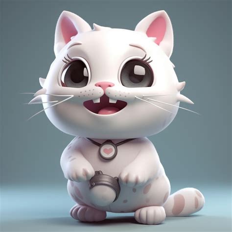 Premium Ai Image Cute Funny Cartoon Cat With Funny Expression Cartoon Character Smile Face Cat