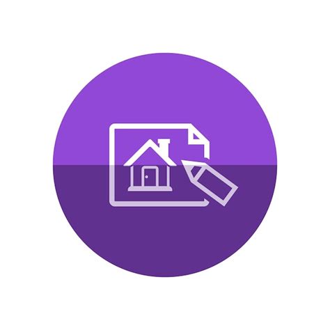 Premium Vector Blueprint Icon In Flat Color Circle Style Property