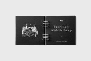 Free Square Open Notebook Mockup Mockupbee
