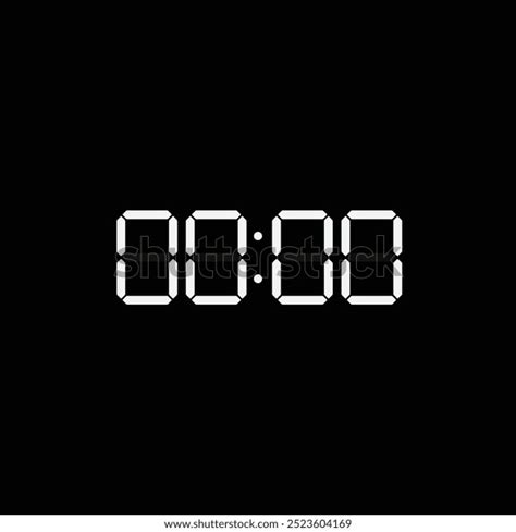 Digital Clock Countdown Timer Vector Illustration Stock Vector Royalty