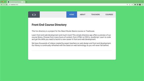 Displaying 404 Error Routes How To React Router V6 Basics Treehouse