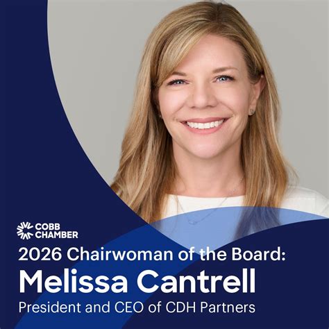 Big News This Morning Our Cobb Chamber Board Of Directors Named Melissa Cantrell President