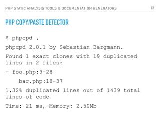 20 PHP Static Analysis And Documentation Generators Burningkeyboards PPT