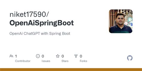 Github Niket17590openaispringboot Openai Chatgpt With Spring Boot