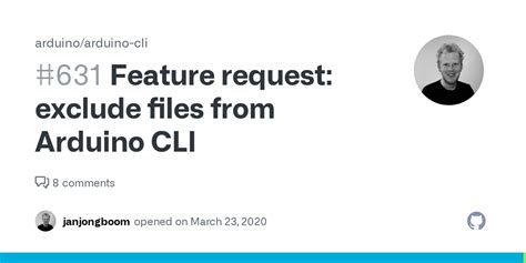 Feature Request Exclude Files From Arduino Cli · Issue 631 · Arduino