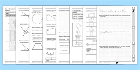 Year 6 Maths Assessment Geometry Term 1 Shape