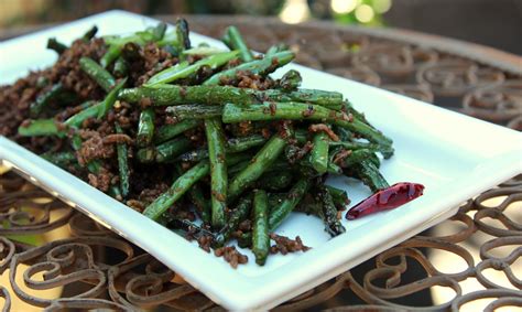 Bubbles N Squeaks Sichuan Style Fried Green Beans Gan Bian Si Ji Dou