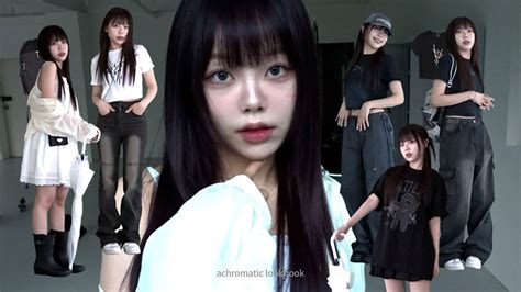 Lookbook🖤 여름 무채색 꾸안꾸 데일리룩 모음 ₊ ⁺ ⊹ ˖ ࣪ 2만원대 반팔티부터 졸귀 가방들까지 ~ ⋆ 장마룩