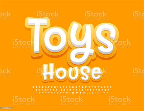 벡터 귀여운 엠블럼 장난감 집입니다 재미 있은 알파벳 문자 숫자 및 기호 세트 0명에 대한 스톡 벡터 아트 및 기타 이미지 0명 개념 고등학교 이하 Istock