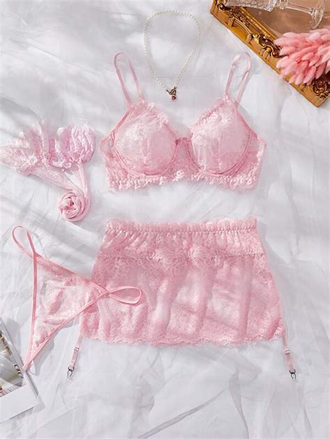 Lace Sexy Lingerie Set Shein Usa