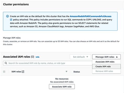 Use The Default Iam Role In Amazon Redshift To Simplify Accessing Other