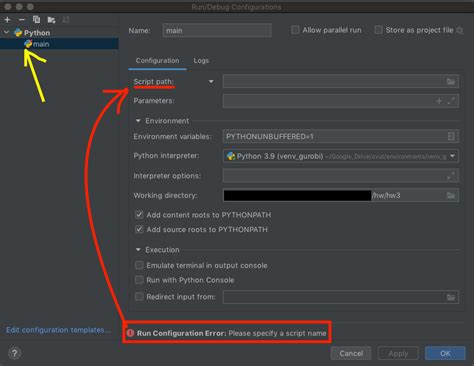 Django Run Configuration Error Please Specify Script Name In Pycharm