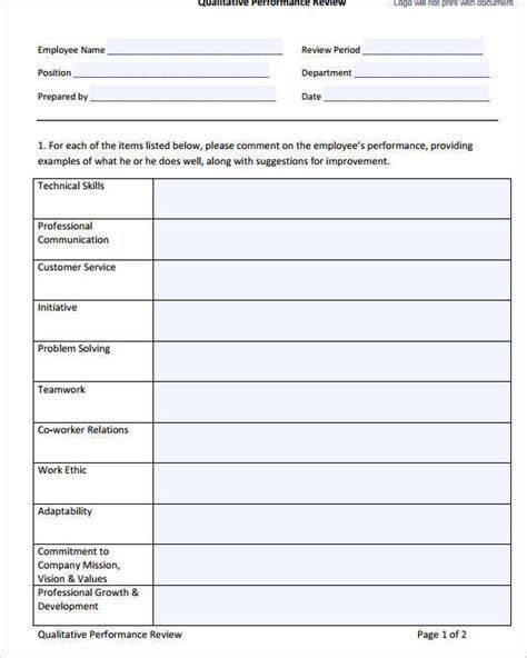 Blank Evaluation Form Template At Templatemaster Evaluation Form Performance Appraisal Templates