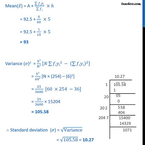 ex 13 2 9 find mean variance standard deviation using short
