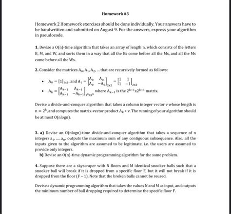 solved homework 3 homework 2 homework exercises should be