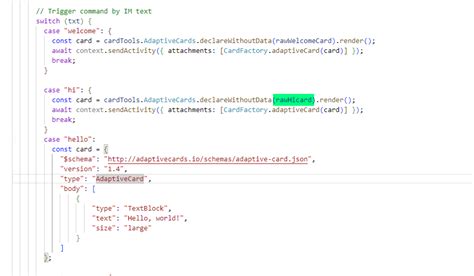 azure adaptive cards on ms teams stack overflow