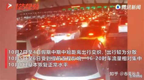 90秒直击国庆假期堵车 这是咋情况？ 知乎