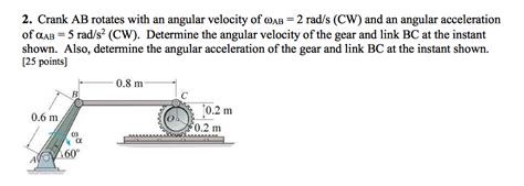 Solved Crank Ab Rotates With An Angular Velocity Of Omegaab