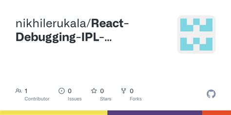 GitHub Nikhilerukala React Debugging IPL Dashboard