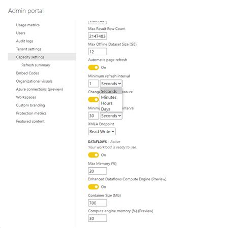 Solved Minimum Refresh Interval Auto Page Refresh In Po Microsoft Fabric Community