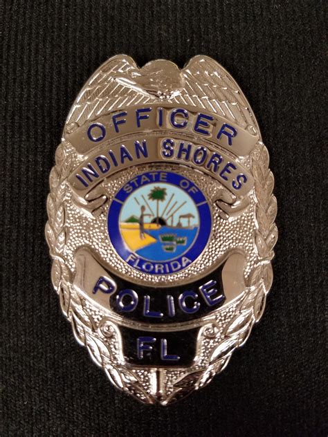 Indian Shores Police Department Badge Out Of Service