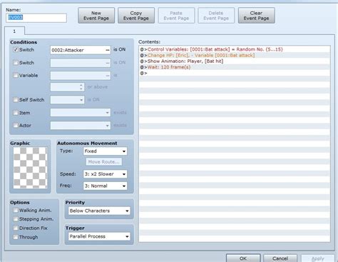 how to make moving event activate only when facing player rpg maker