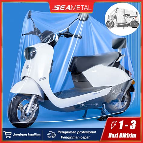 Jual SEAMETAL Penutup Sepeda Motor Cover Motor Transparan Penutup Motor Transparan Kedap Air