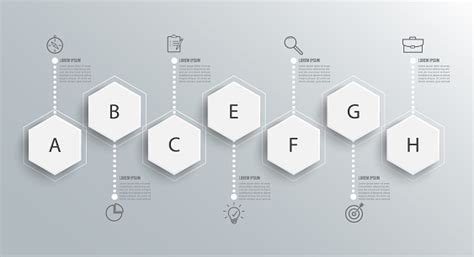인포그래픽 디자인 템플릿 및 마케팅 아이콘 다이어그램 그래프 프리젠 테이션 및 라운드 차트에 대한 템플릿 7가지 옵션 부품 단계