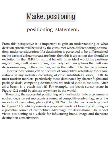9 Positioning Statement Examples To Download