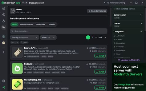 How To Use The Modrinth Launcher Minecraft Modding Guide Mods