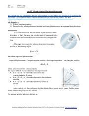 Exp 7 Circular Motion Docx UNCC Phys 1101L Summer 1 2020 On Line Lab 7 Lab 7 Circular
