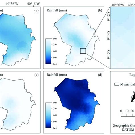 Spatiotemporal Rainfall Distribution Mm For The Chirps Satellite
