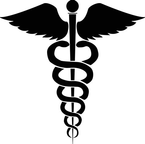 Icono De Salud Del Caduceo Sobre Fondo Blanco Símbolo Médico Estilo