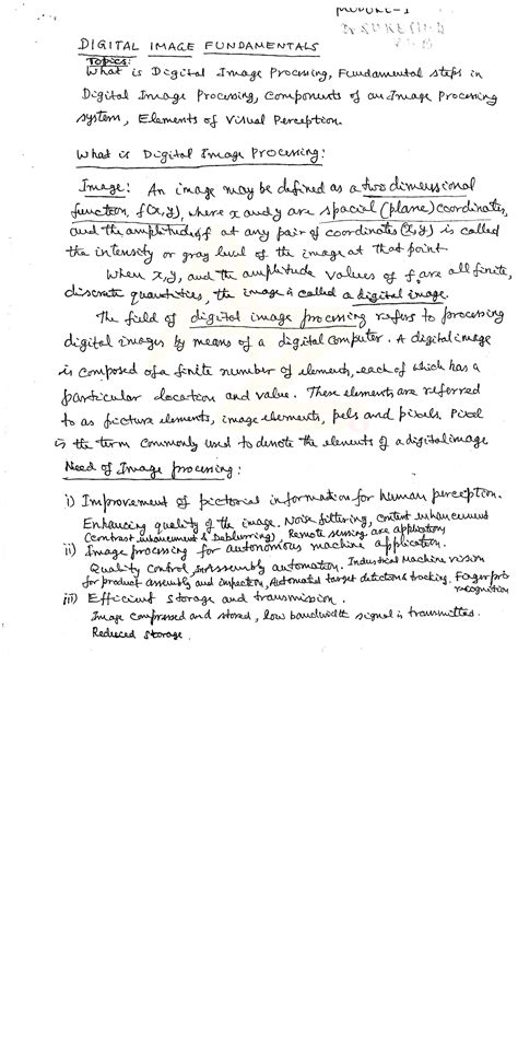 DIP Notes Az Documents Digital Image Processing Studocu