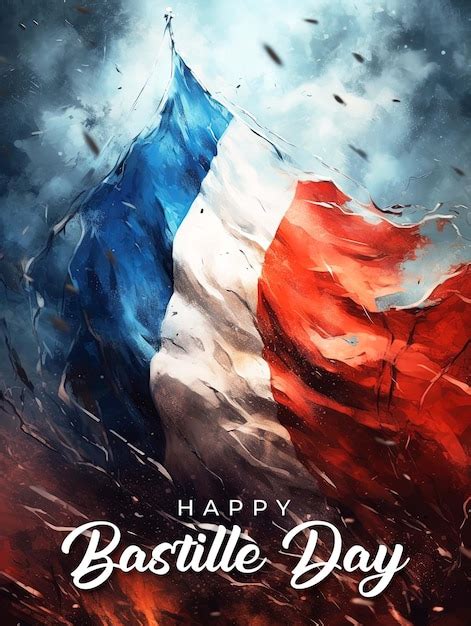 바스티유 데이 포스터 프리미엄 Psd 파일