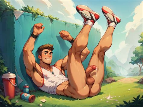 Rule 34 Ai Generated Armpits Athletic Male Bara Bottomless Bottomless Male Jock Leaking Cum