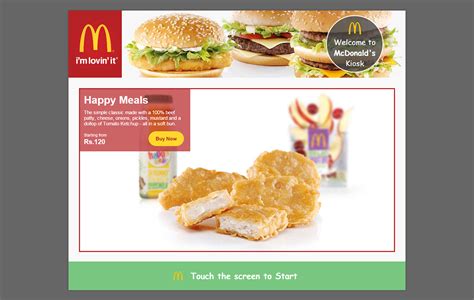 Mcdonalds Kiosk Interface Design Behance