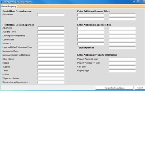 Operating Statement Template