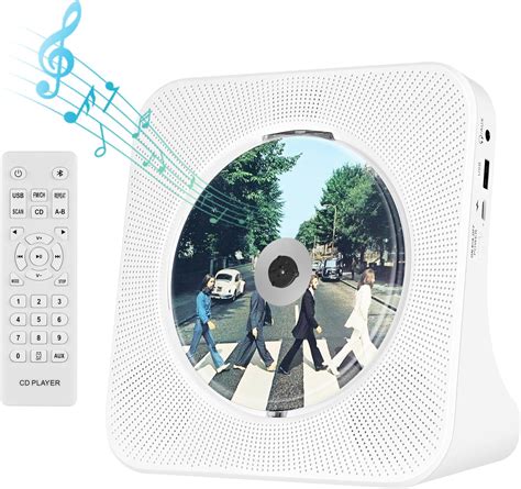 Amazon Com Portable CD Player With Bluetooth 4000mAh Recheageable Kpop Music Player With HiFi