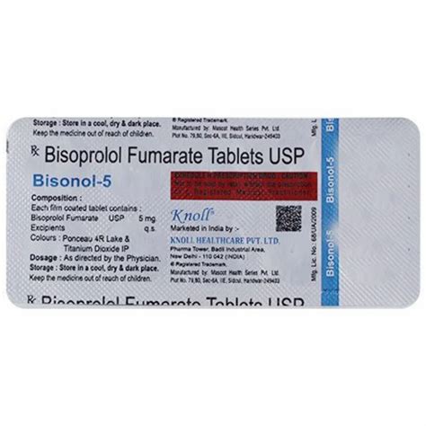 Bisonol 5mg Tablets Stripe Packaging At ₹ 454strip In Nagpur Id